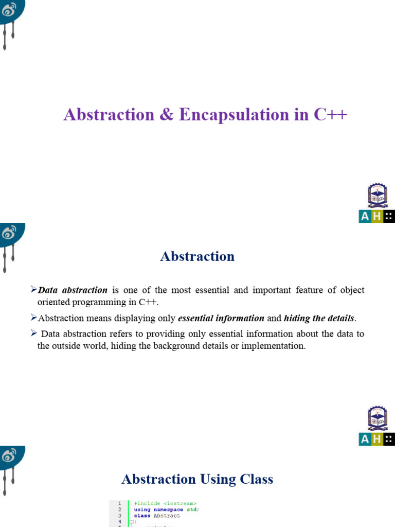 5abstraction And Encapsulation Pdf Class Computer Programming 
