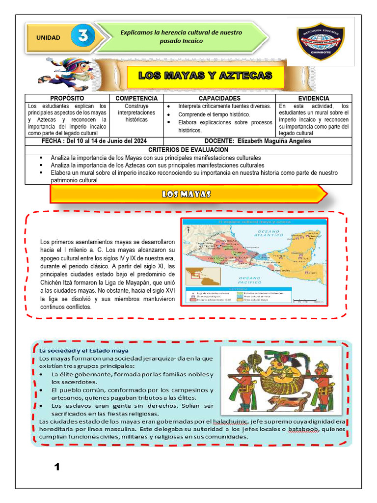 Los Mayas y Aztecas | PDF | Civilización maya | Mesoamérica