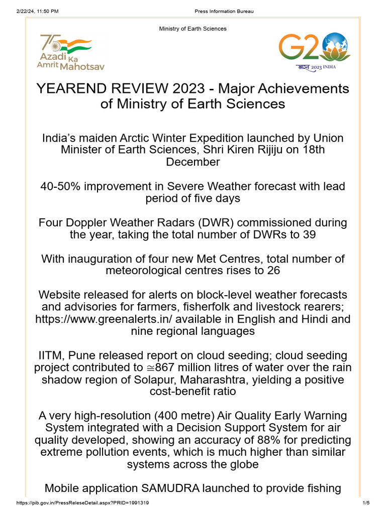 Earth Sciences Achievements 2023 | PDF | Physical Geography | Earth ...