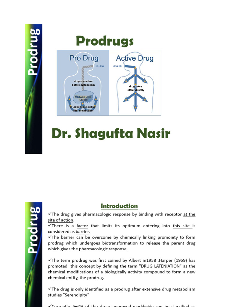 Prodrugs Its Types and Applications | PDF | Pharmacology | Chemistry
