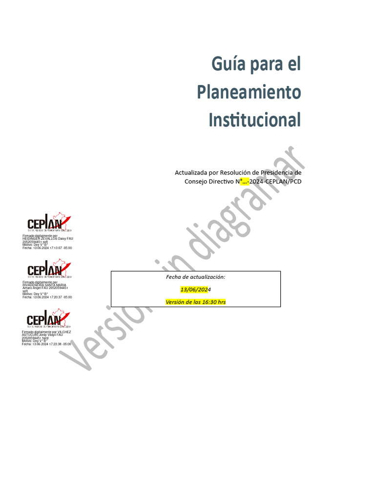 Guia para El Planeamiento Institucional | PDF | Planificación | Presupuesto
