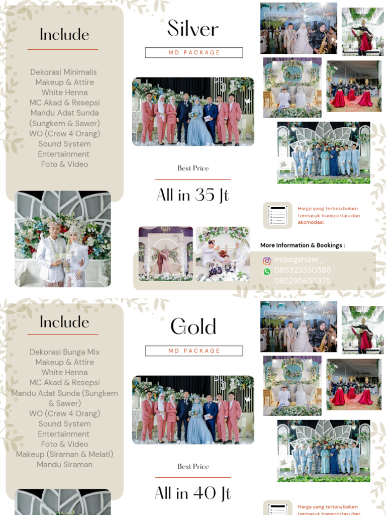 Contoh Pricelist Wedding | PDF