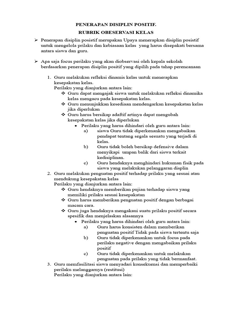 Materi Penerapan Disiplin Positif | PDF