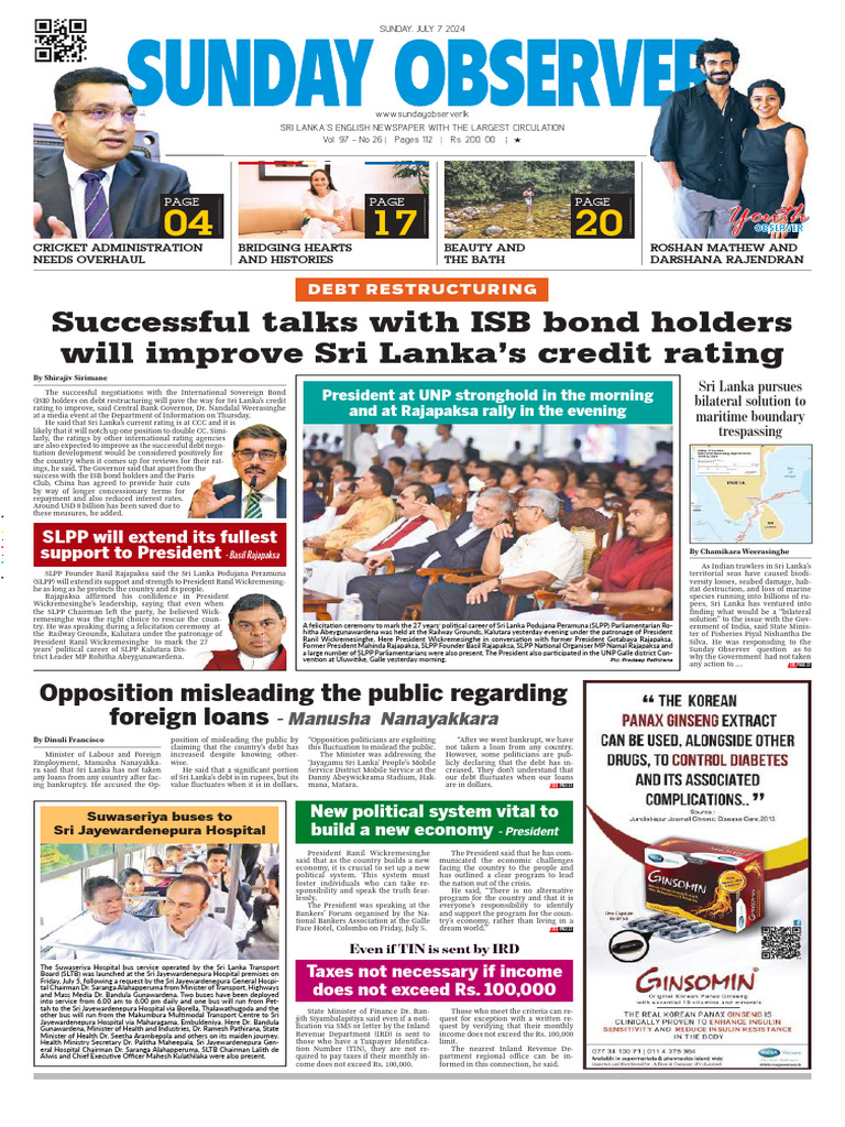 Sunday Observer 2024.07.07 | PDF