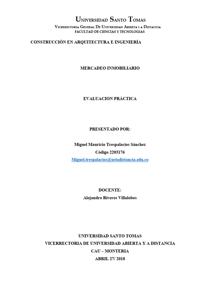 MERCADEO PRACTICA Terminado | PDF | Depreciación | Bienes raíces