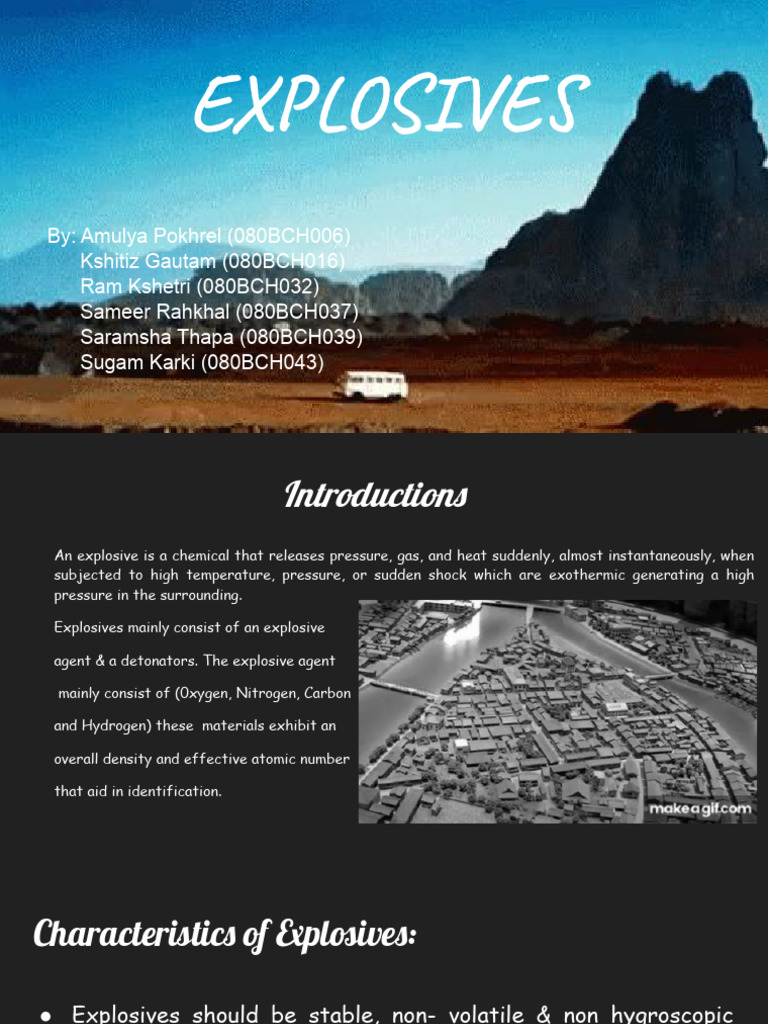 EXPLOSIVES | PDF | Chemical Substances | Materials