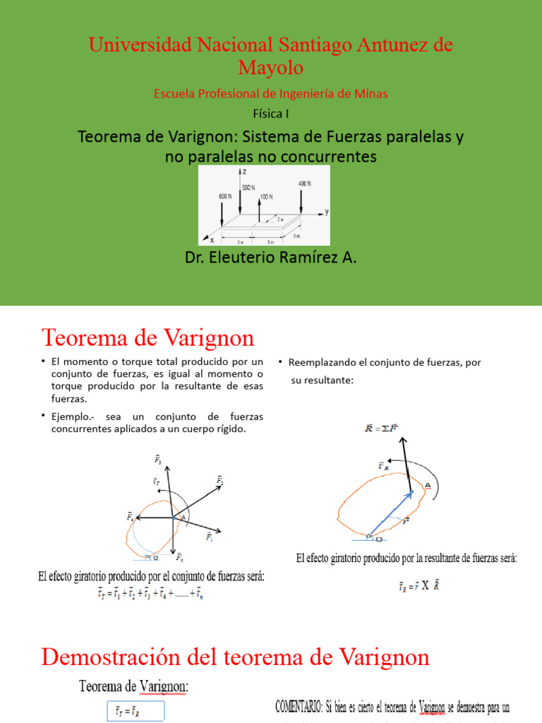 Teorema de Varignon | Descargar gratis PDF | Matemáticas | Mecánica