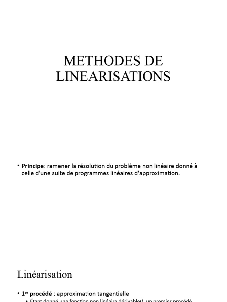 Méthode de Linéarisation | PDF