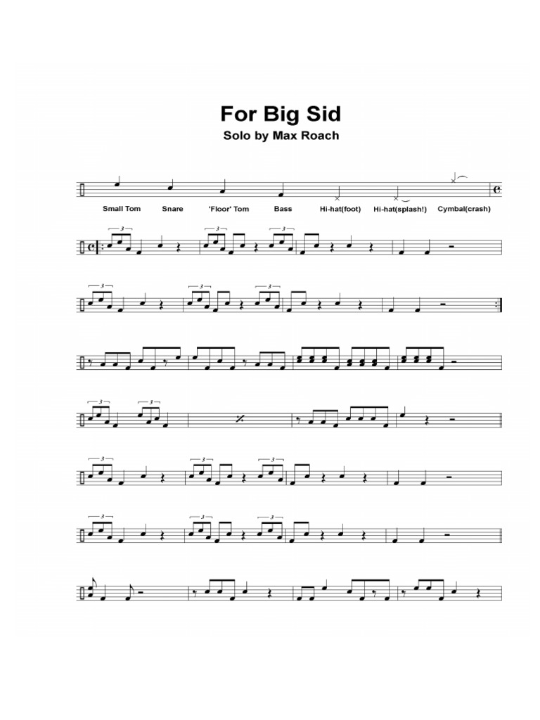Big-Sid Solo Transcription | PDF