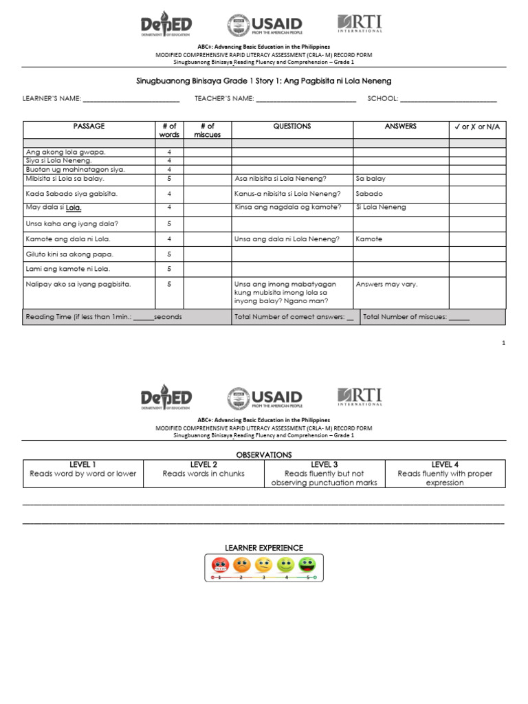 S.BIN Part 2 - G1 Record Form | PDF