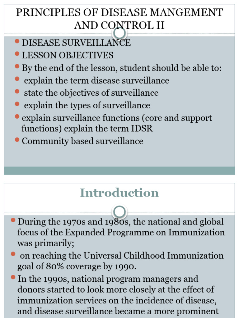 Epidemiological Surveillance | PDF | Epidemiology | Public Health