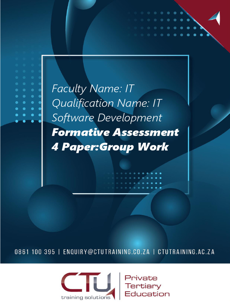 IT FACULTY - SLD521 - FORMATIVE 4 - (YEAR 1 - Certificate) Paper (V1.0) - 20230506 - 1222 | PDF ...