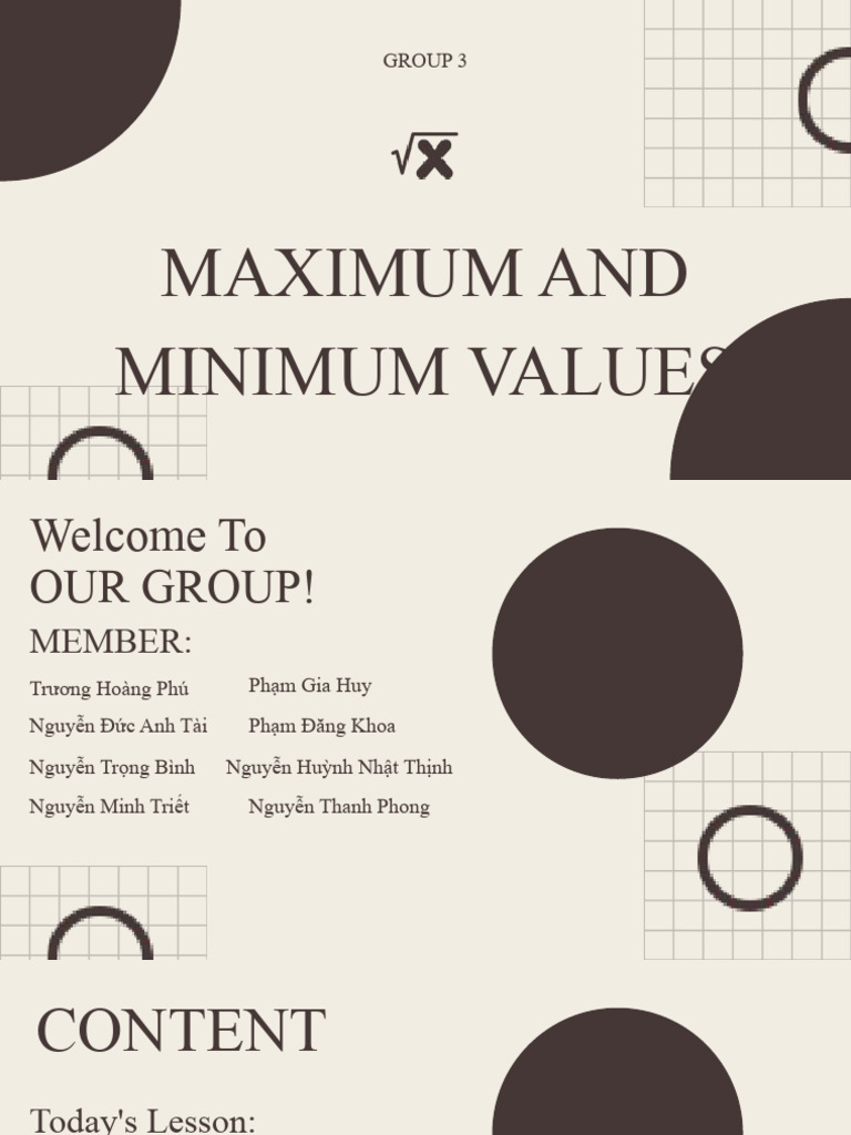 Maximum Minimum Group3 | PDF | Calculus | Numbers