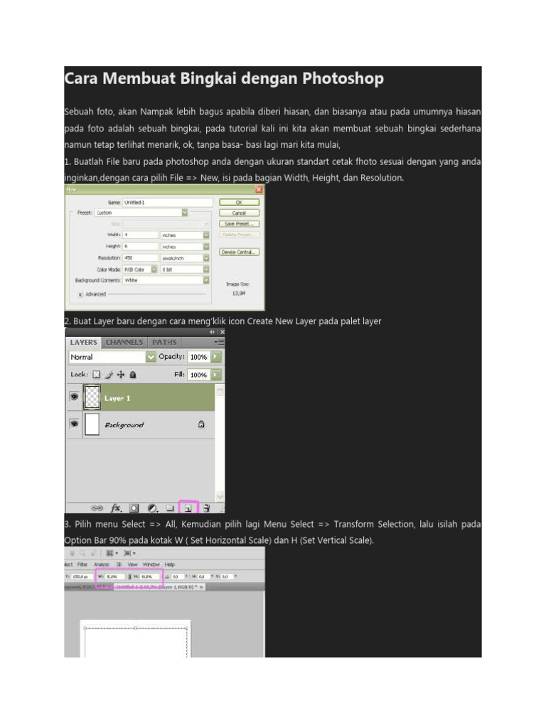 Cara Membuat Bingkai di Photoshop | PDF