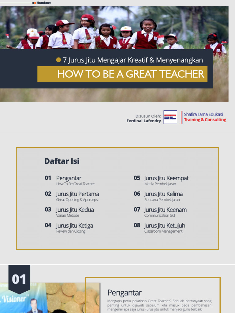 Materi Pak Ferdinal Lafendry How To Be A Great Teacher | PDF