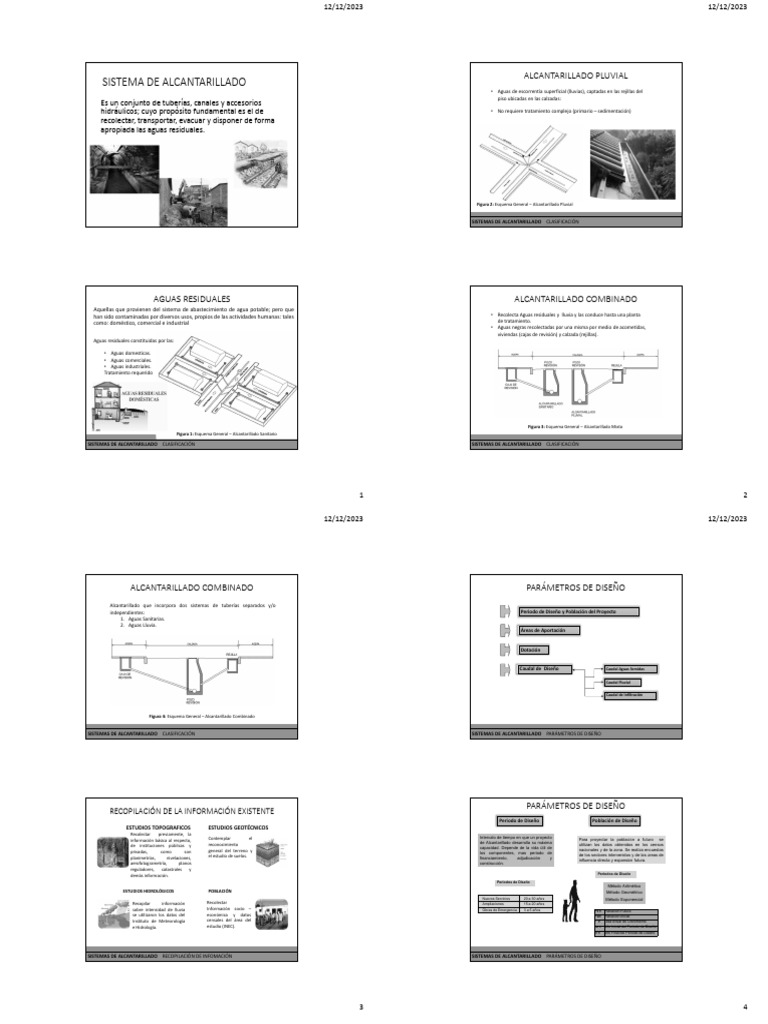 Microsoft PowerPoint - 1 - GENERALIDADES - ALCANTARILLADO | PDF | Alcantarillado | Aguas residuales