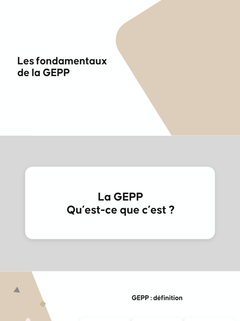 Support_Les fondamentaux de la GEPP | PDF