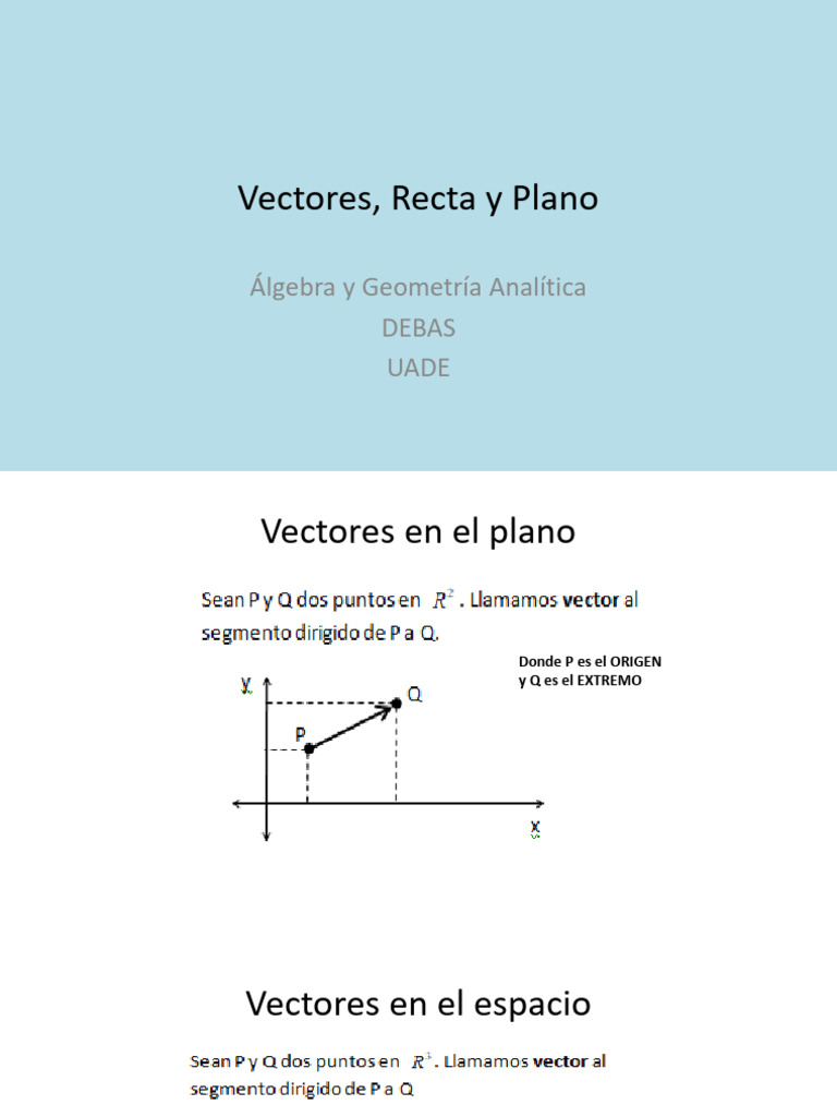 ML-Vectores - Rectas y Planos-AyGAPDF | PDF | Vector Euclidiano | Escalar (Matemáticas)