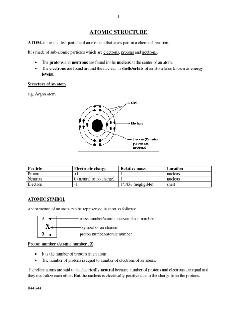 Atomic Structure | PDF | Atoms | Ion