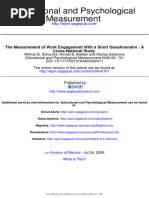 UWES Work Engagement Assessment | PDF | Likert Scale | Questionnaire