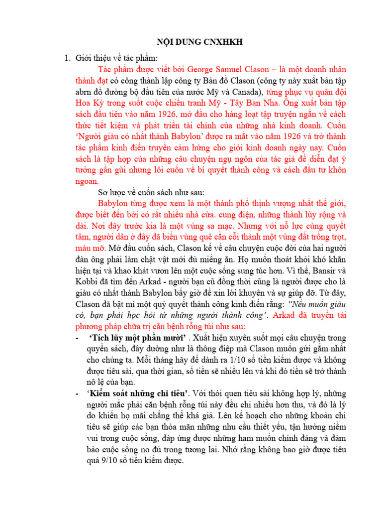 N I Dung CNXHKH | PDF