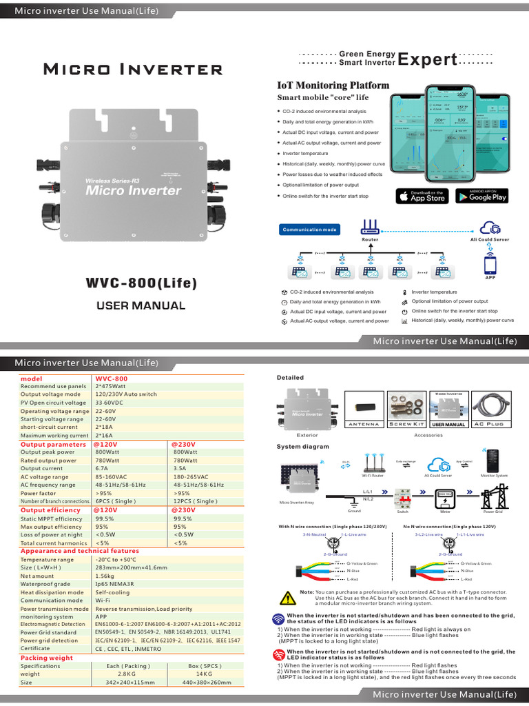 WVC-800-life-en | PDF | Power Inverter | Wi Fi
