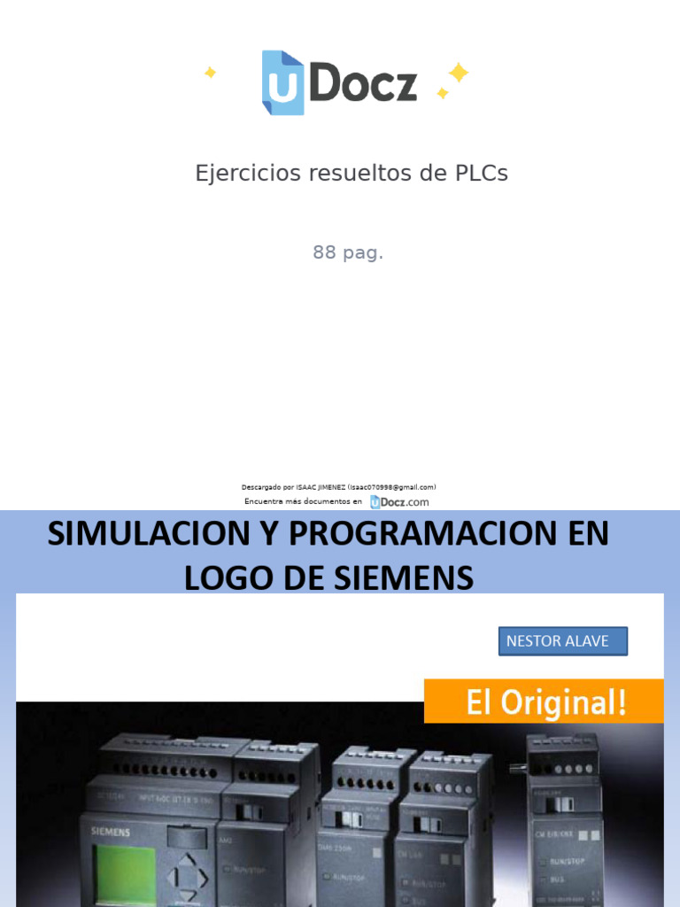 Ejercicios Resueltos de Plcs 1 Downloable | PDF | Relé | Controlador lógico programable