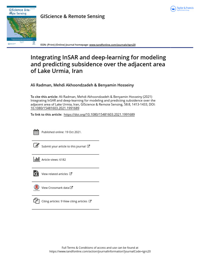 Integrating InSAR and Deep-Learning For Modeling and Predicting Subsidence Over The Adjacent ...