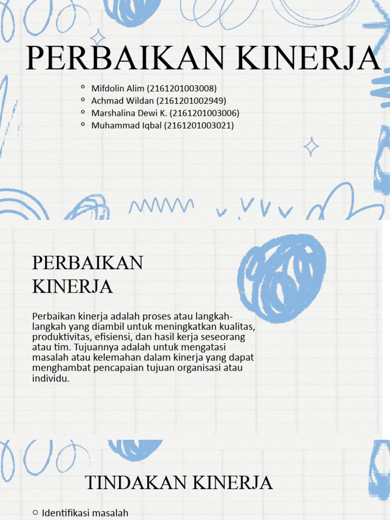 PPT PERBAIKAN KINERJA | PDF