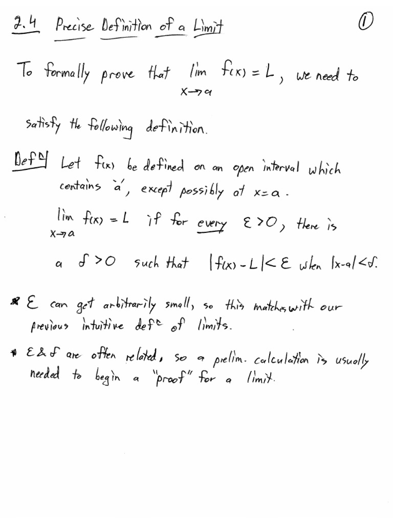 1 - Precise Defn LIMIT Examples | PDF