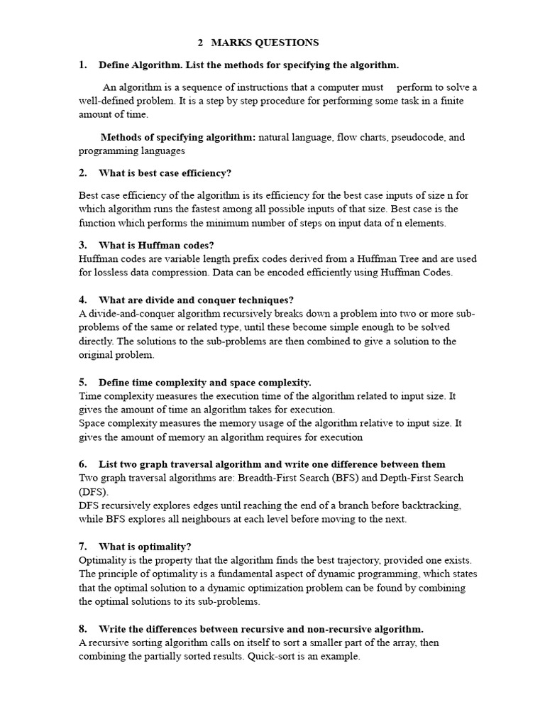 ADA Solved Model Paper 2024 | PDF | Dynamic Programming | Algorithms