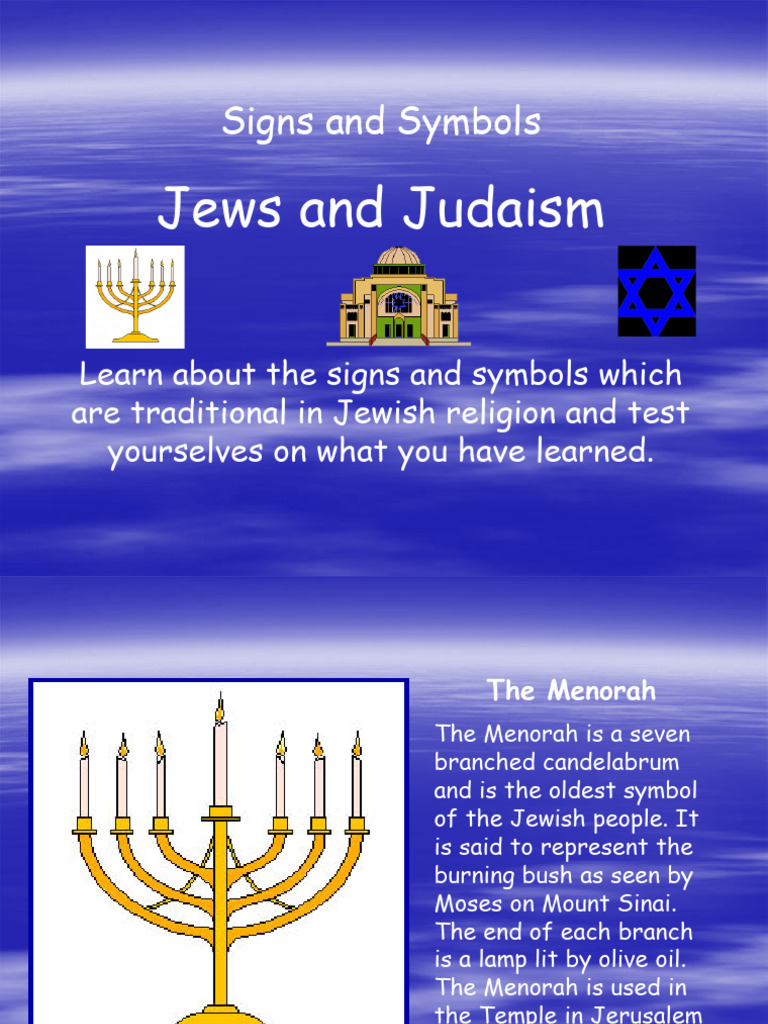 Signs Symbols Judaism | PDF | Synagogue | Torah
