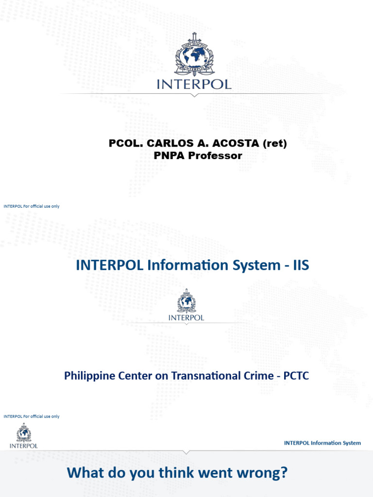 4TH-INTERPOL - IIS | Download Free PDF | Information | Databases