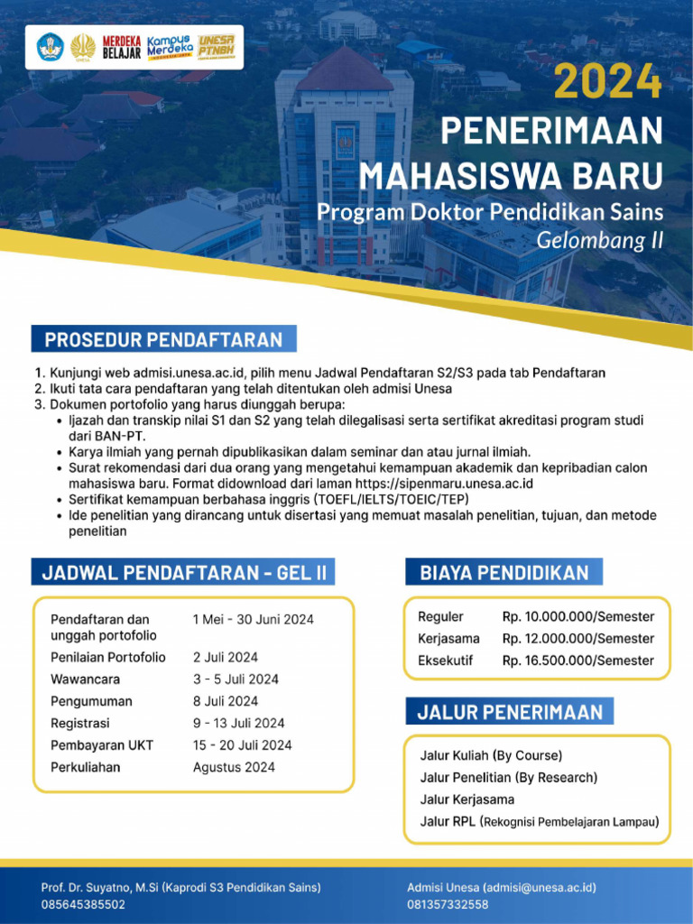 Brosur Pasca S3-2024-Gel II | PDF