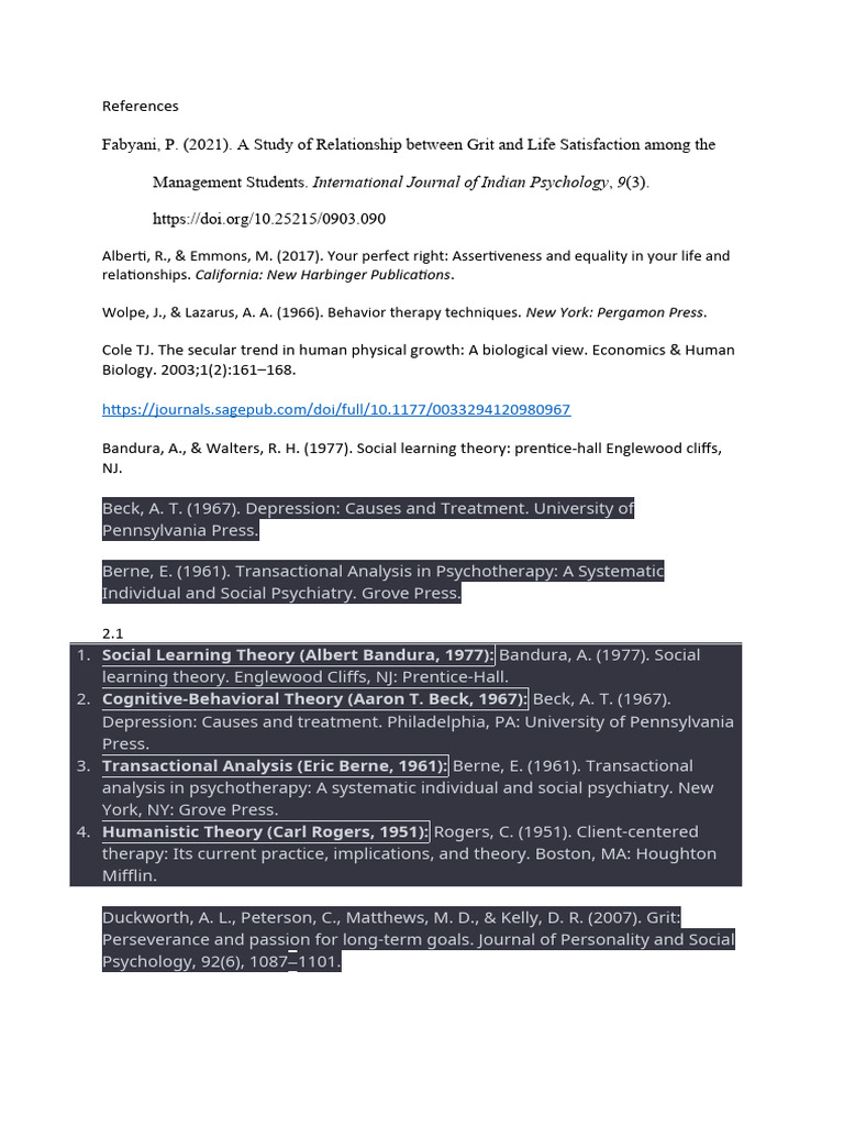 References | PDF | Psychotherapy | Psychology