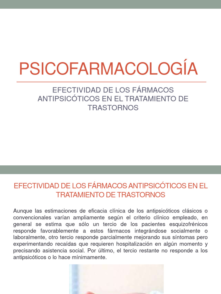 efectividad de los farmacos antipsicoticos psicofarmacologia | PDF efectividad de los farmacos antipsicoticos psicofarmacologia | PDF