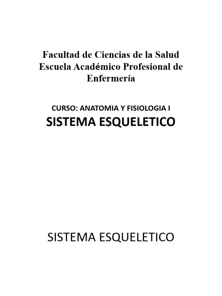Sistema Esqueletico Pdf Articulación Hueso
