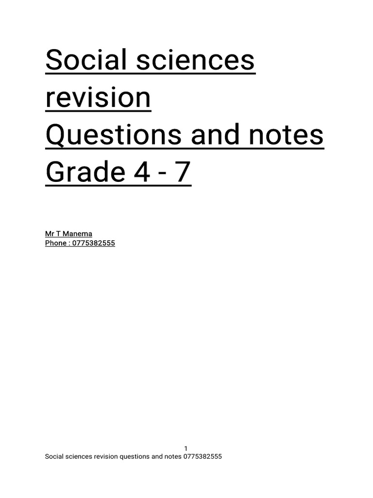 social sciences notes and tests | PDF