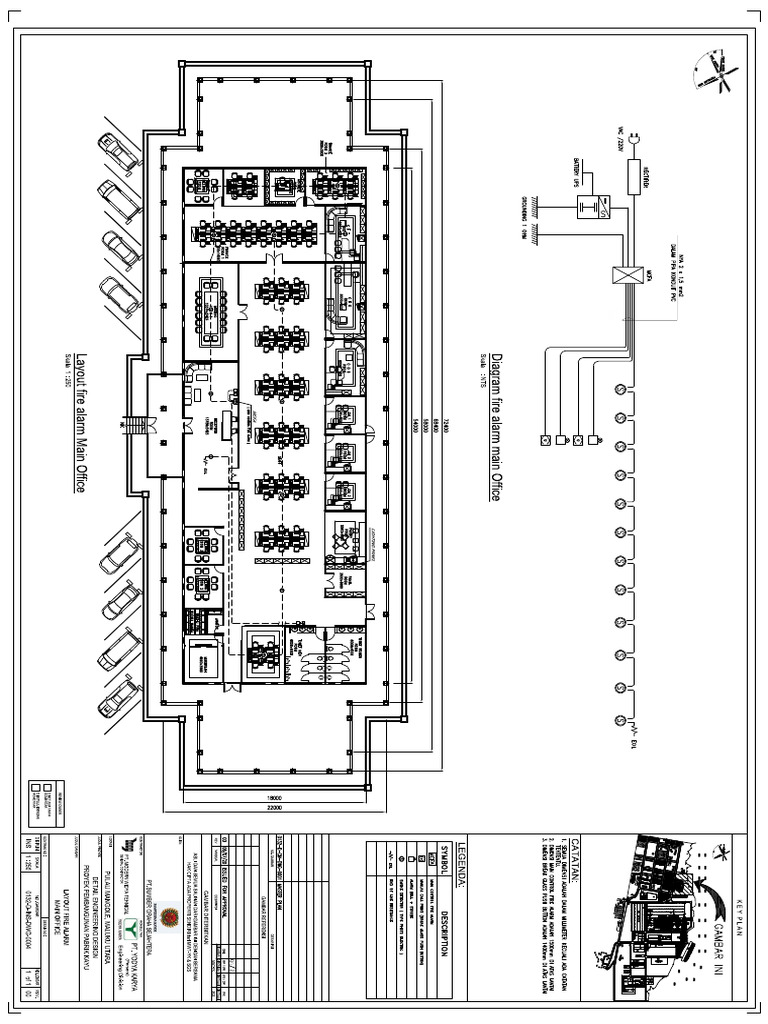 0132-D-INS-DWG-0004 - Rev00 - Layout FIRE ALARM Main Office | PDF