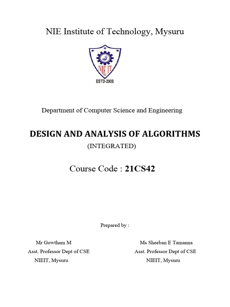 ADA Lab Manual 21cs42 | PDF | Time Complexity | Theoretical Computer Science