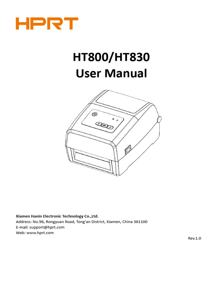 HT800HT830 User Manual - Rev.1.0 | PDF | Microsoft Windows | Printer (Computing)