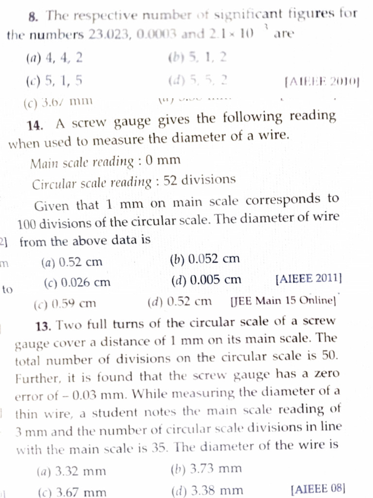 unit & measurement class 11 physics | PDF | Probability And Statistics ...