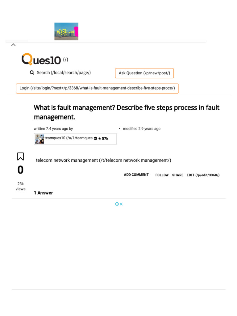 What Is Fault Management - Describe Five Steps Process in Fault Management. | PDF | Computer ...