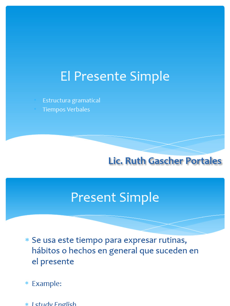 Presente Simple Inglés Download Free Pdf Morphology Language Families