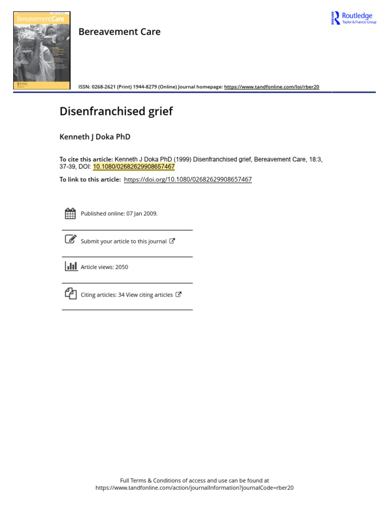 Understanding Disenfranchised Grief | PDF | Grief | Psychological Concepts