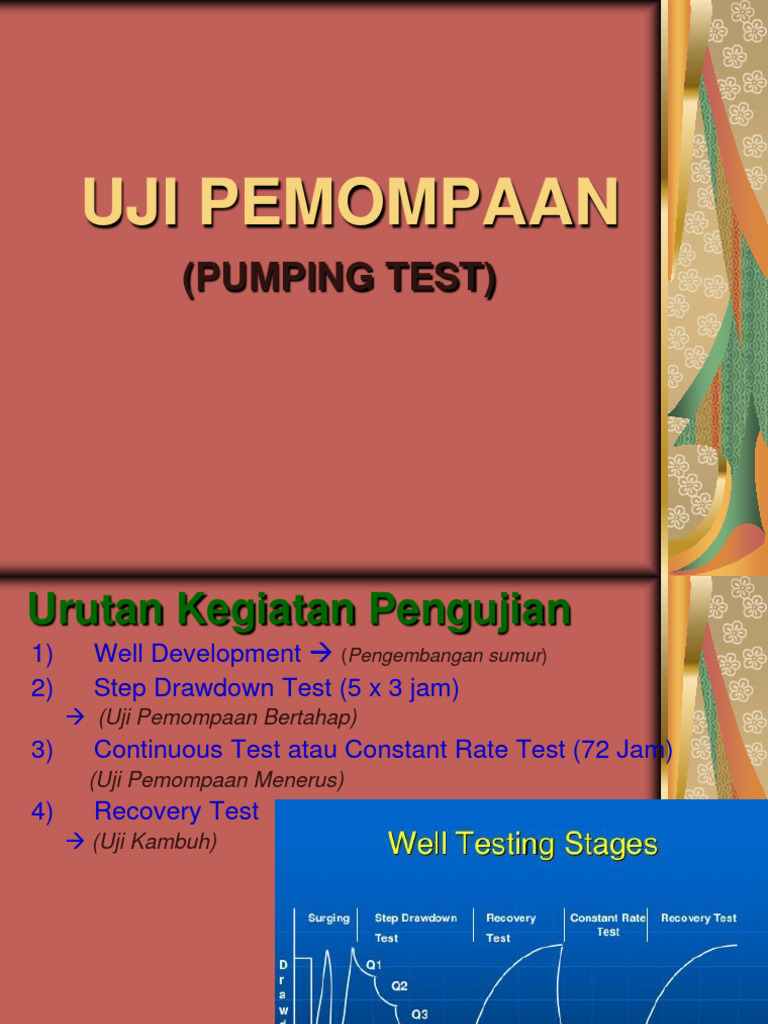 HG - UJI AKIFER (Teori Step DD Test - Cont Rate) Nov 2018v2 | PDF