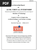 AI ML Internship Report | PDF