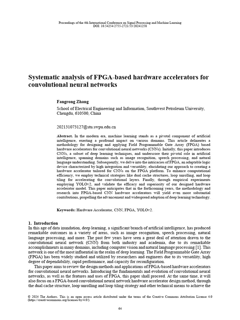 Systematic Analysis Of Fpga Based Hardware Acceler Pdf Field