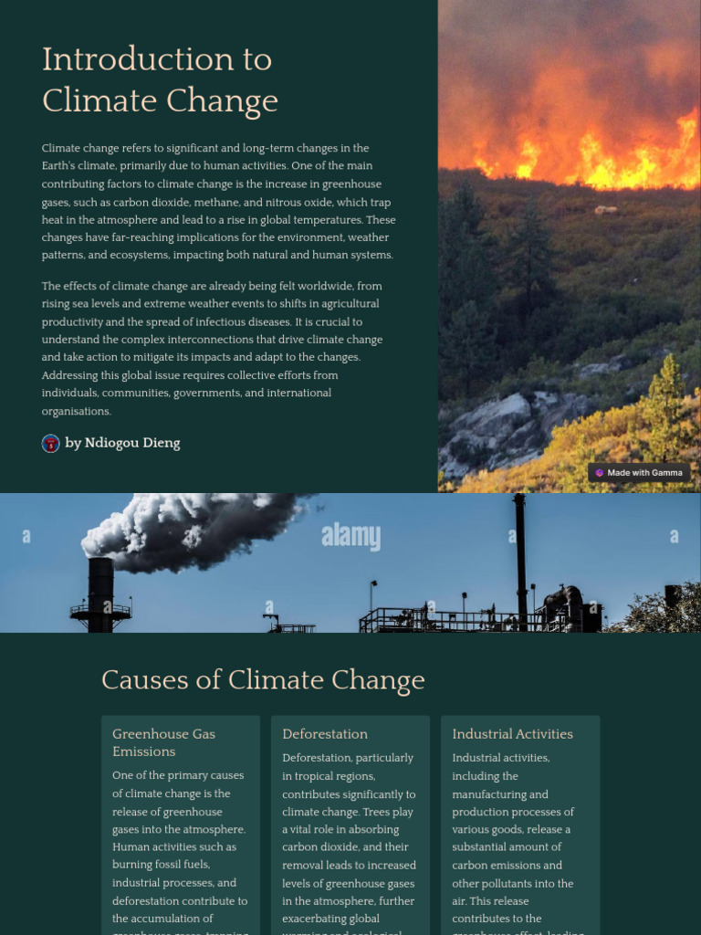 Introduction To Climate Change | PDF | Climate Change | Greenhouse Gas