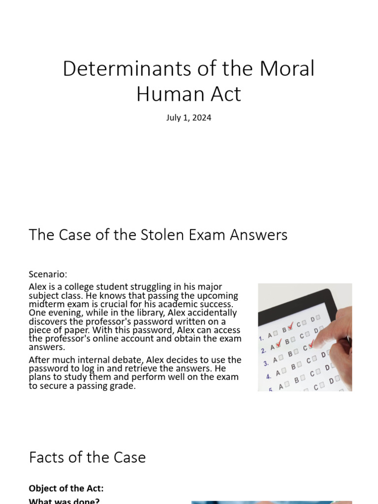 RE 116 Determinants of The Moral Human Act Answers To WS | PDF ...